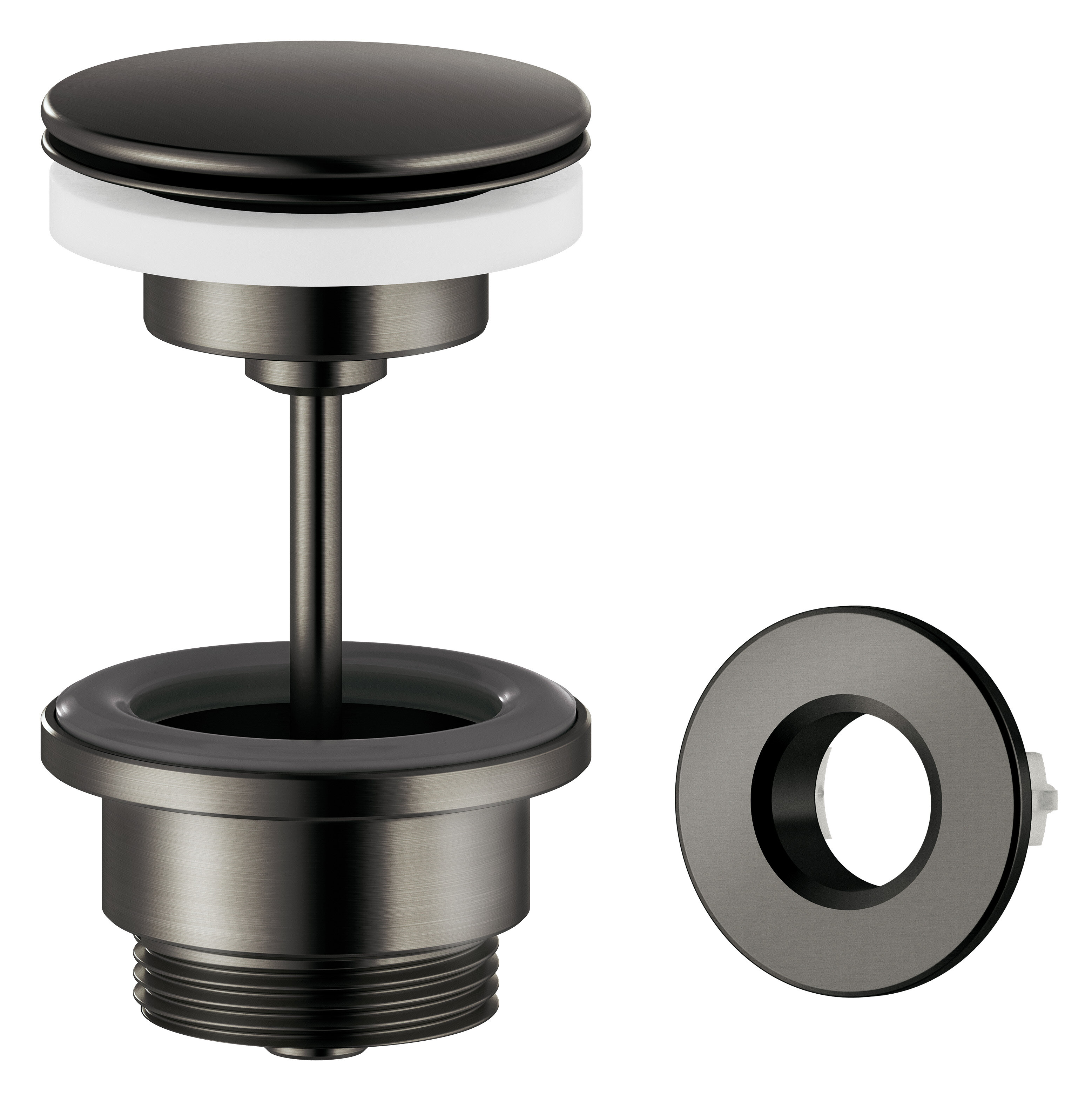 Harjattu grafiitinharmaa Pohjaventtiili [https://damixa.fi]